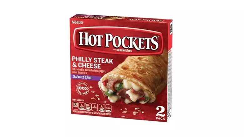 Philly Steak ak Fwomaj Seasoned Crust Hot Pockets