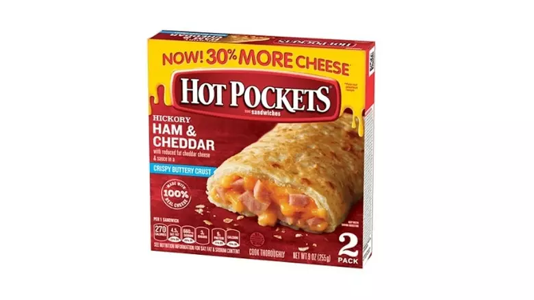 Ham sareng Cheddar Crispy Buttery Crust Hot Pockets