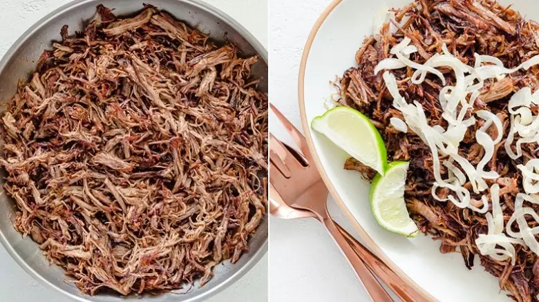 vaca frita di tebeqê de û li ser plakaya bi kevçîyên lime