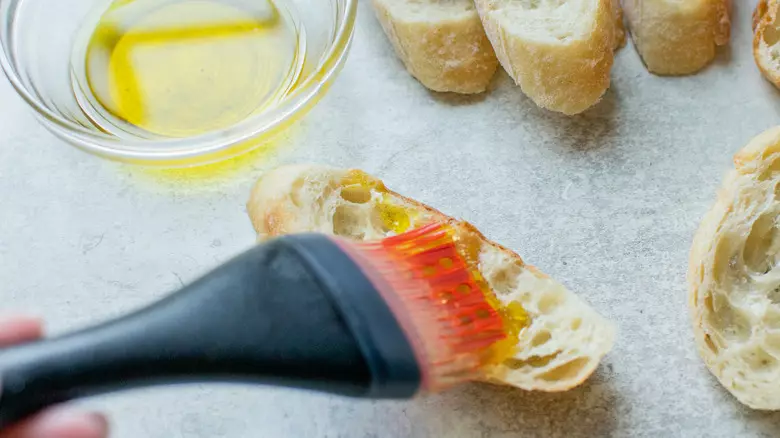 crostini on counter