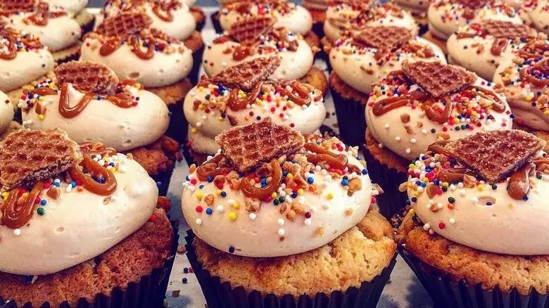 waffle confetti cupcake