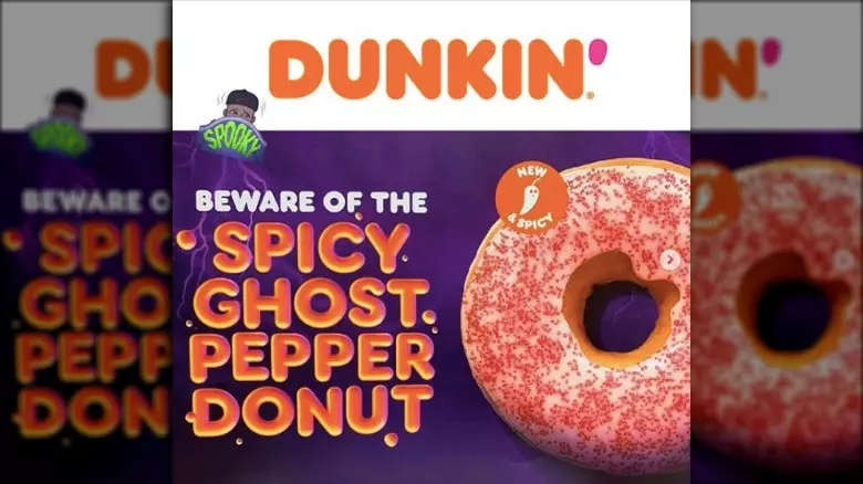 Dunkin's nieuwe pittige spookpeper donut