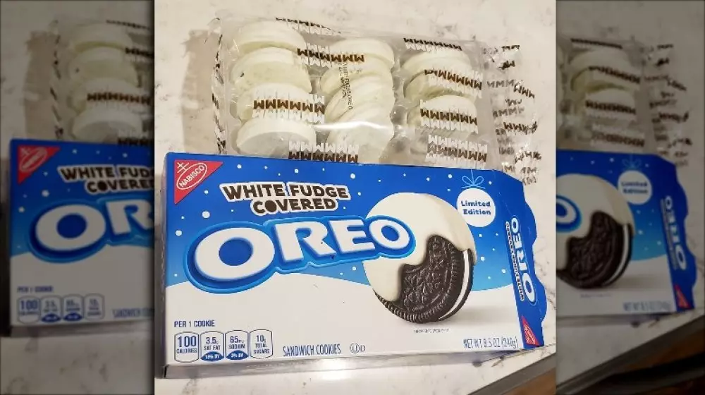 محدود ايڊيشن جو باڪس وائيٽ فج ڍڪيل Oreos