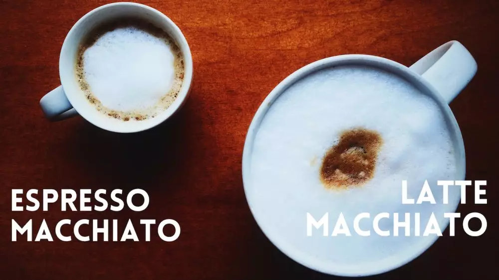 Espresso Macchiato ug Latte Macchiato gikan sa starbucks