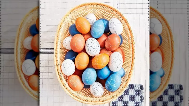 Martha Stewart's sashiko-style Easter egg