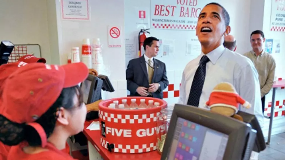 Obama pri Five Guys