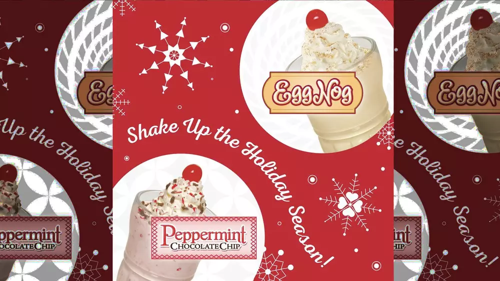 Steak 'n Shake Egg Nog Lulu Peppermint Chocolate Chip Lulu