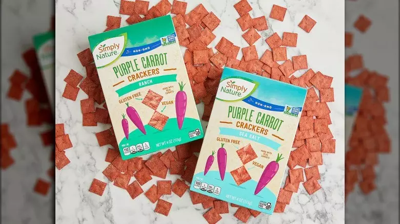 Simply Nature Purple Carrot Crackers, letsoai la leoatle le litatso tsa polasi