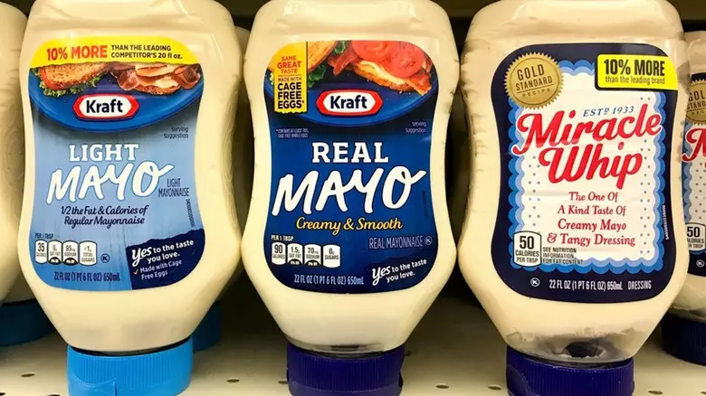 miracle whip, mayo, at light mayo