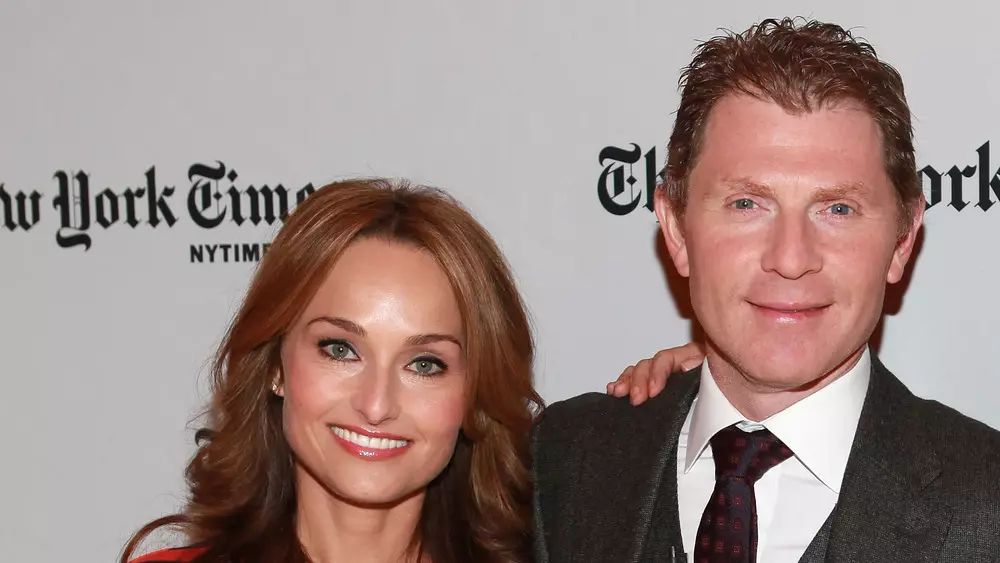 Giada De Laurentiis e Bobby Flay sorrindo