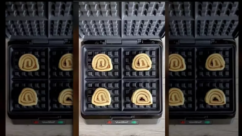 tiktok tiktok waffle gulung kayu manis