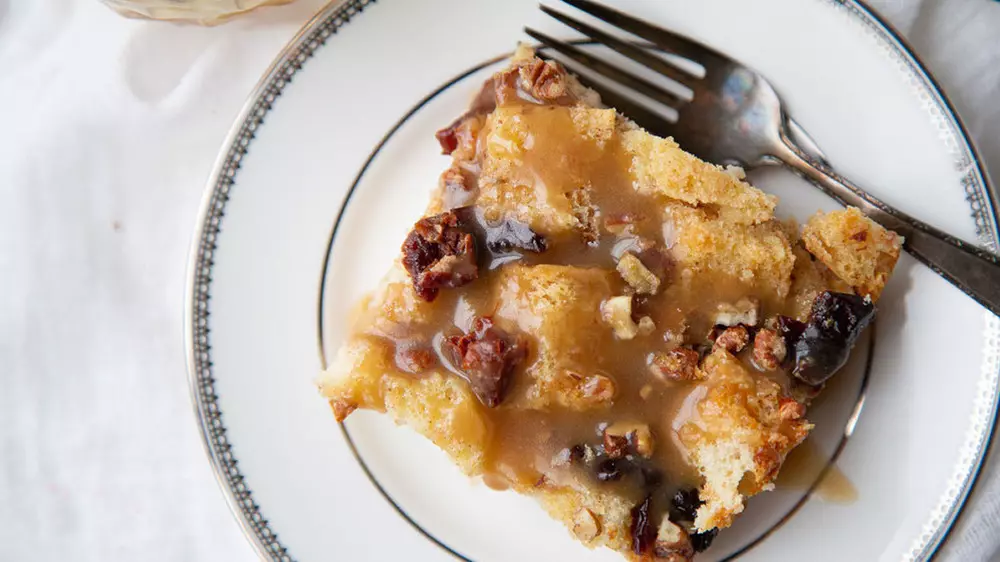 Cherry Pecan Mkate Pudding