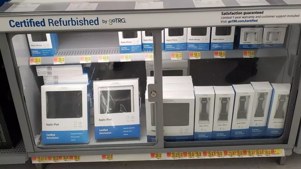 электроникаи таъмиршудаи Walmart