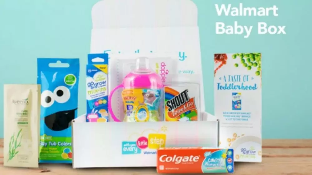 caixa de bebê grátis walmart