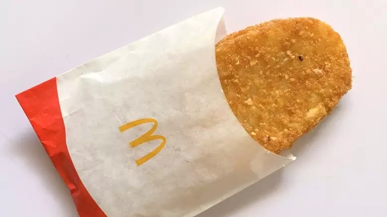 McDonald's hash brown with wrapper