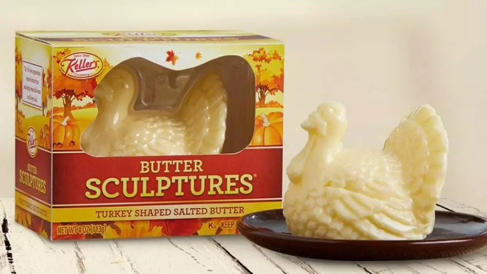 Keller's Creamery Turkey-shaped butter reca panuwun