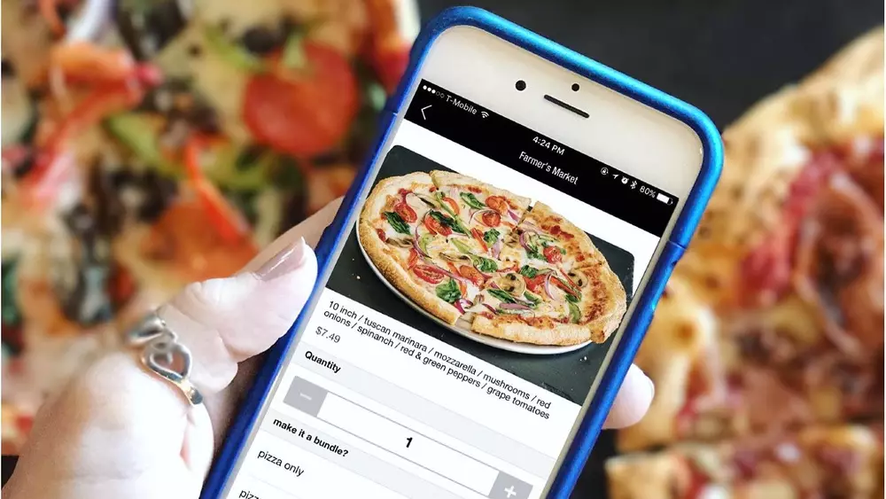 pizza bestellen op mobiele telefoon