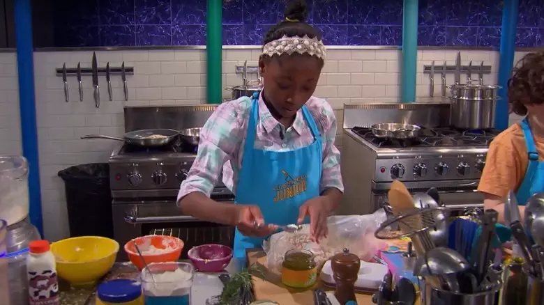 Chopped Junior contestant cooking