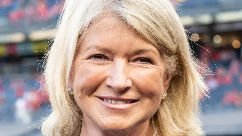 Martha Stewart brosir á hafnaboltaleik