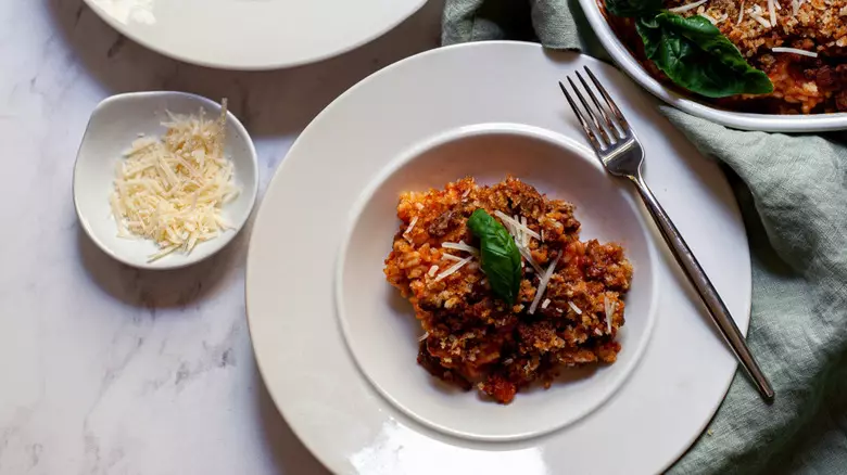 Polpette di riso italiane in casseruola