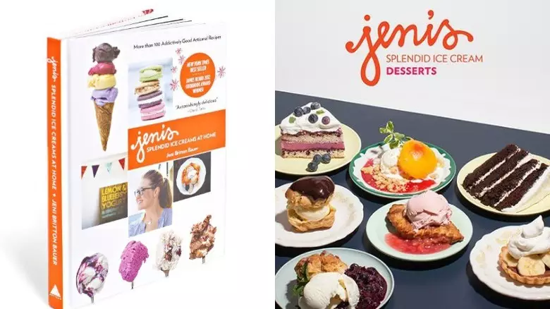 Okładki książek kucharskich Jeni's Splendid Ice Creams autorstwa Jeni Britton Bauer