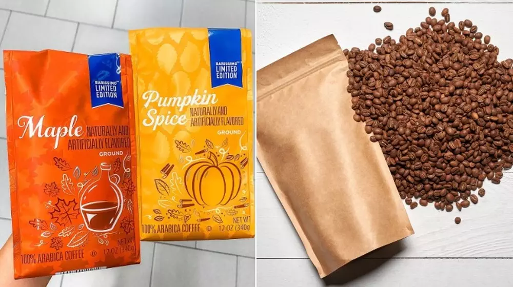 Biji kopi saka Aldi versus foto umum biji kopi