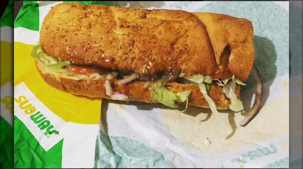 Subway sandwich au steak et au fromage