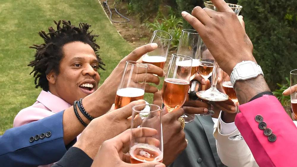 Jay-Z toasting