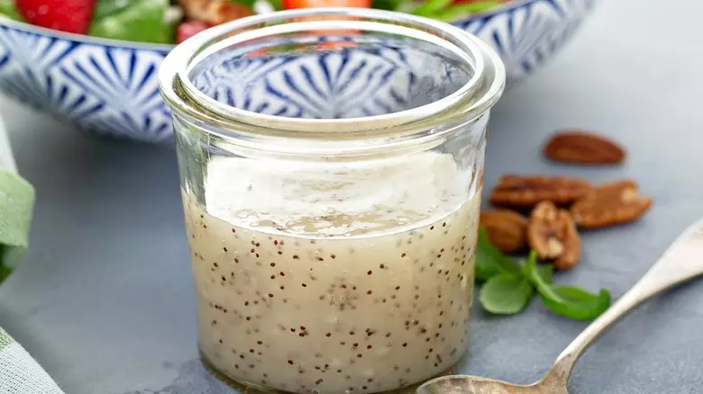 Kaca jar saka krim salad dressing