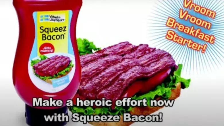 Scherzo Squeez Bacon annuncio