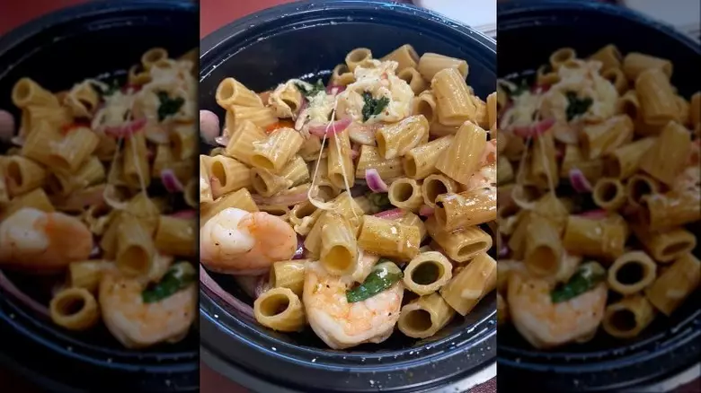 Каляровая капуста Rigatoni Fresca з крэветкамі