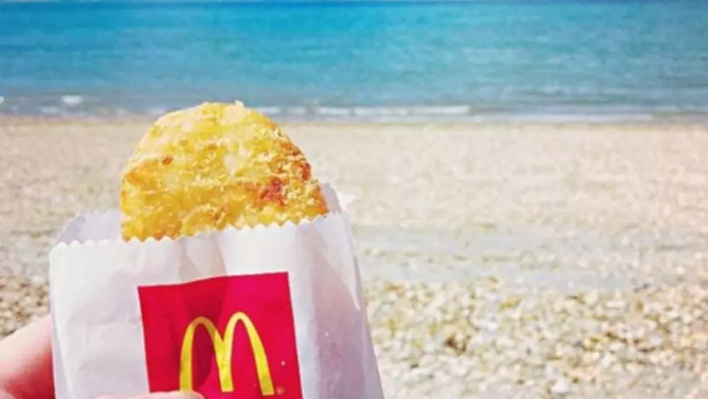 McDonald's Hashbrown på stranden