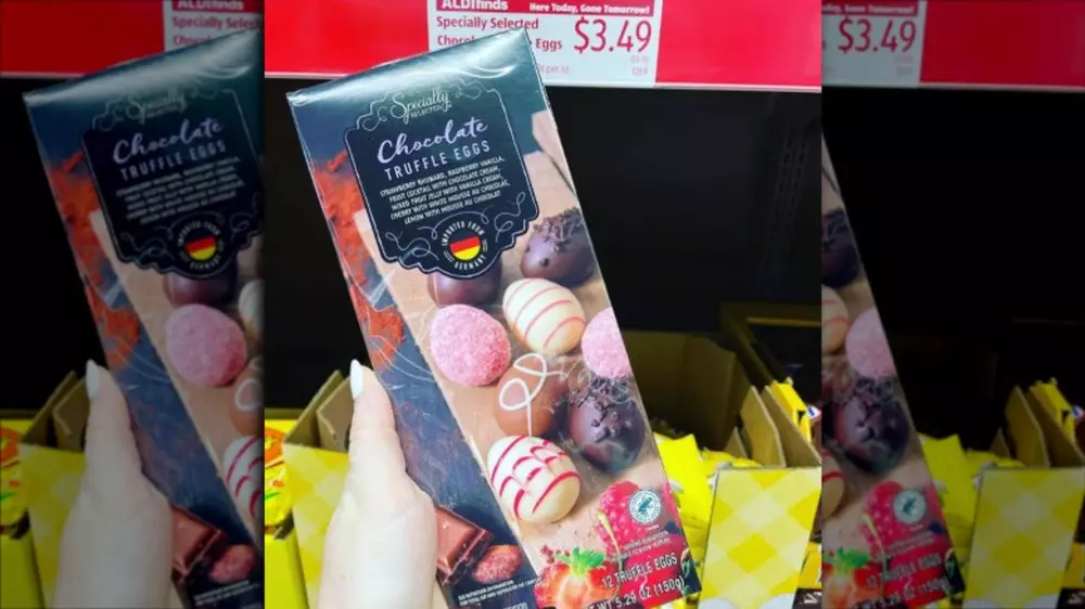 Telur truffle coklat Aldi