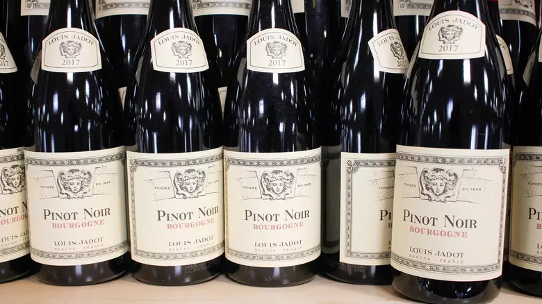 Láhve burgundského Pinot Noir