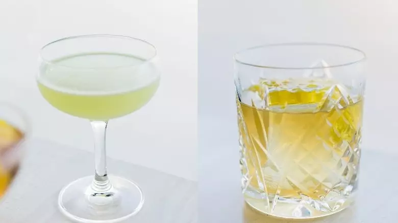 Biyu daban-daban Chartreuse cocktails