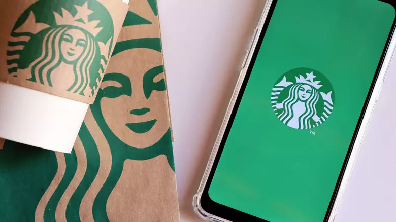 Concepto para Starbucks no teléfono