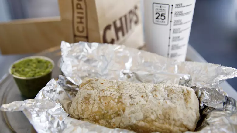 Burrito de chipotle con bolsa