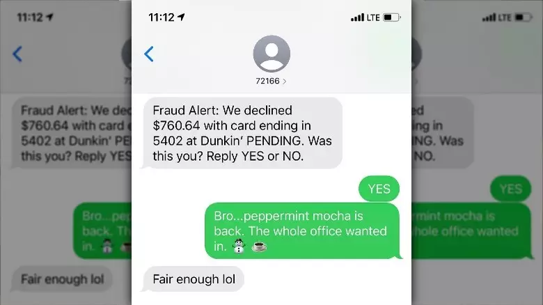 Предупреждение за измама в Dunkin' meme
