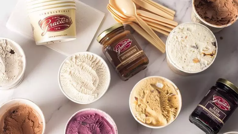 պինտա և գավաթներ graeter's պաղպաղակ և լցոնումներ