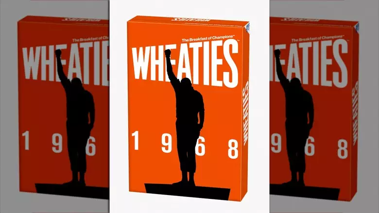 Igbe Wheaties nwere silhouette na ya