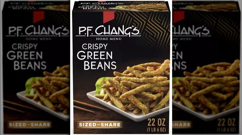 Ένα κουτί P.F. Chang's Frozen Crispy Green Beans