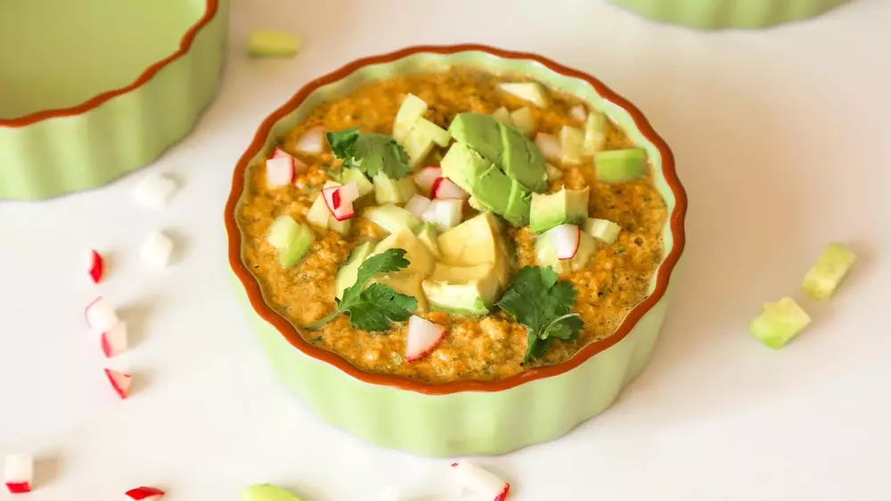 Gazpacho-Rezept auf dem Display