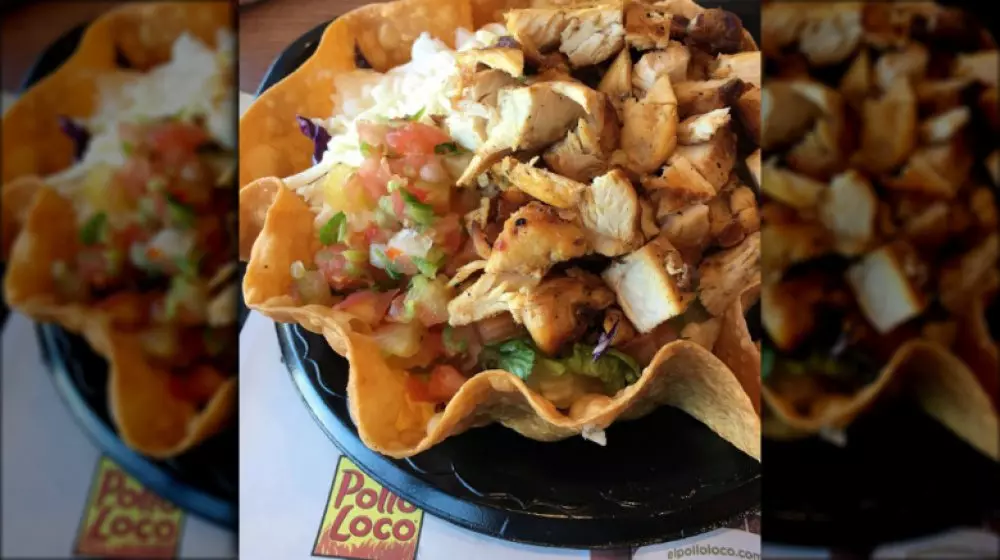 El Pollo Loco urang klasik Tostada Salad