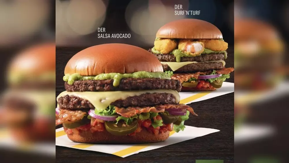 McDonald's Surf n' Turf na Salsa Avocado Burger nchini Ujerumani