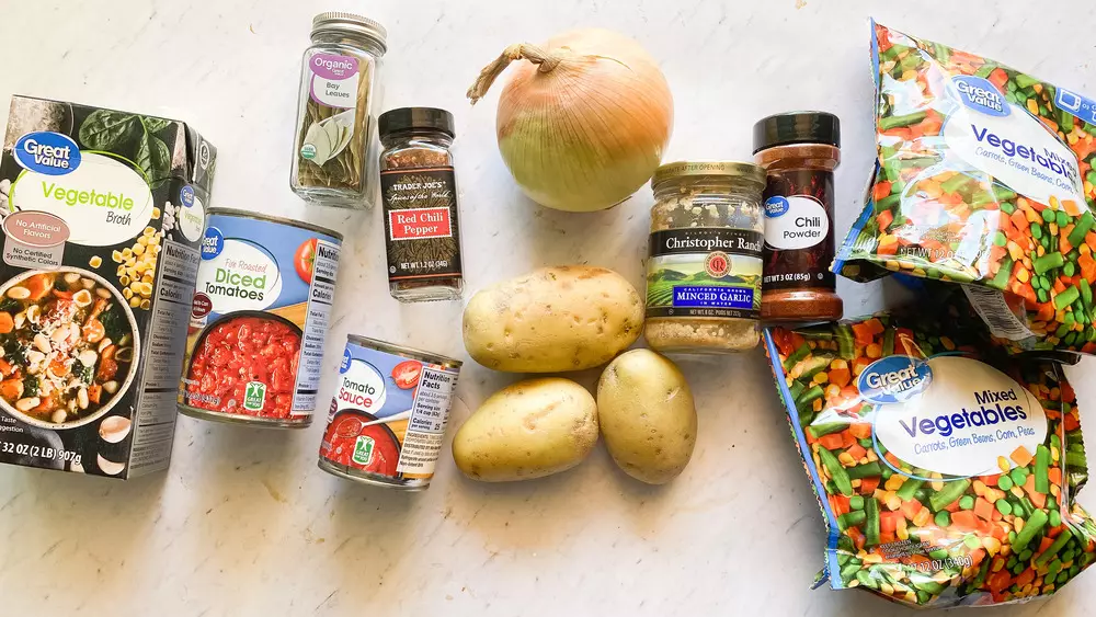 ingrediënten voor pittige groentesoep