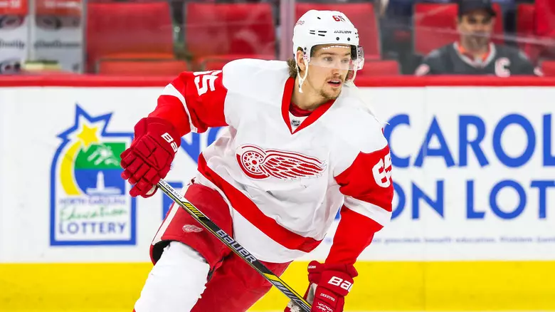 Detroit Red Wings Spiller op Äis