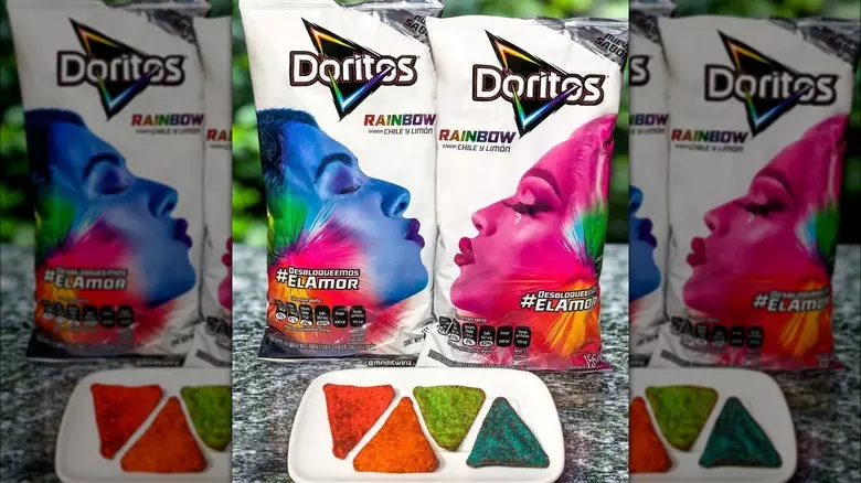 tveir pokar af mexico regnboga doritos