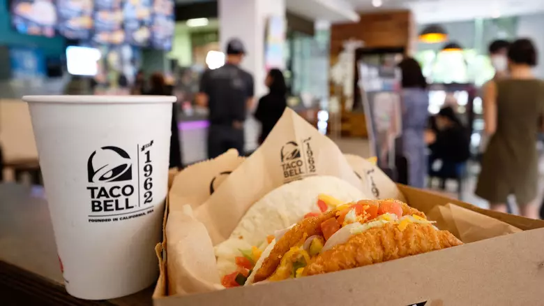 Een volledige bestelling bij Taco Bell