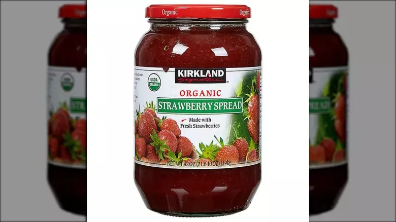 Kirkland strawberry spread krukke