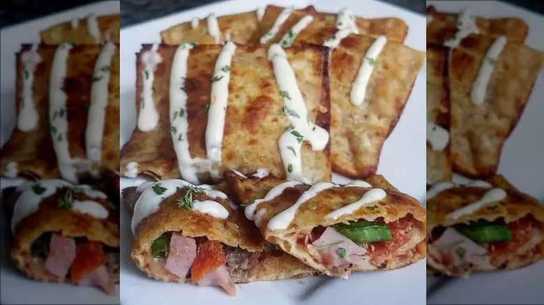 Rotolo di pizza di totinio fatto in casa